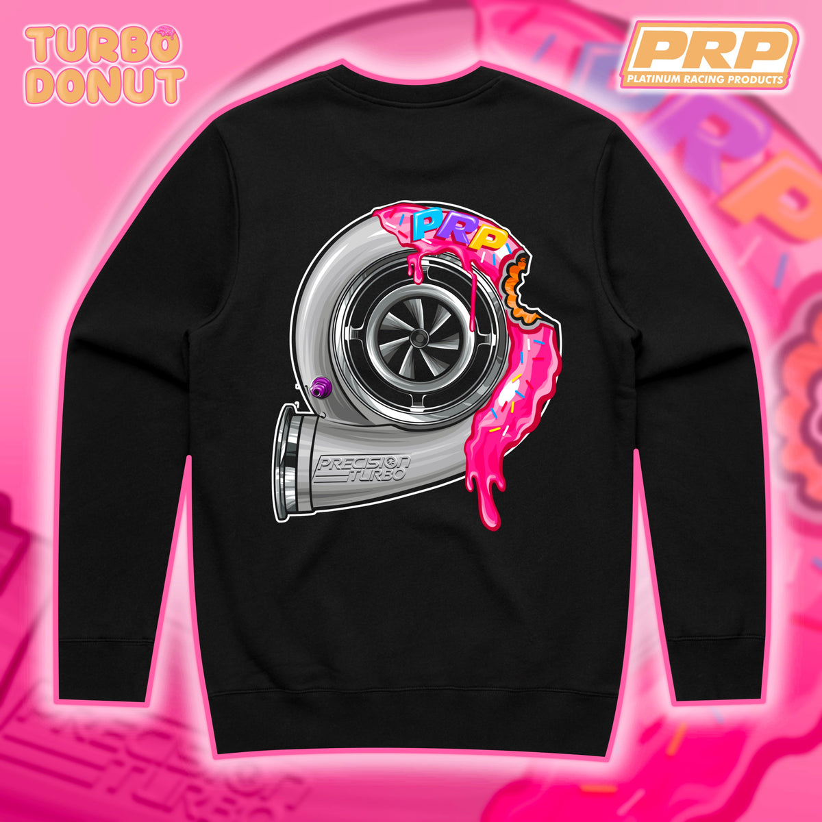 PRP Donut Crewneck — Platinum Racing Products