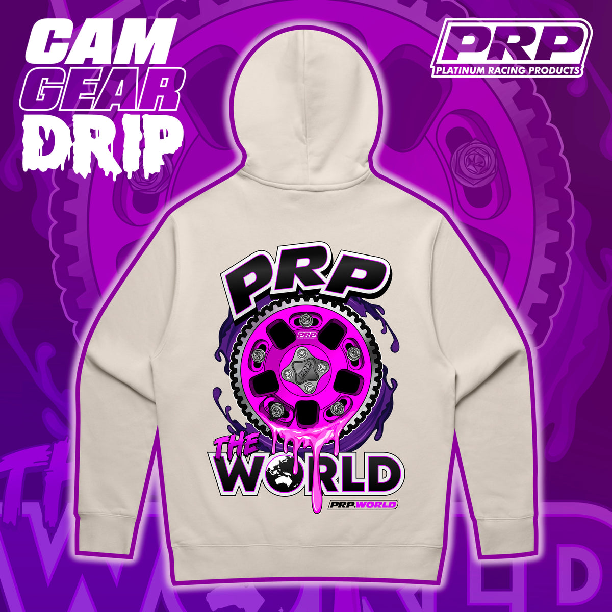 PRP Purple Cam Gear Drip Bone Hoodie — Platinum Racing Products