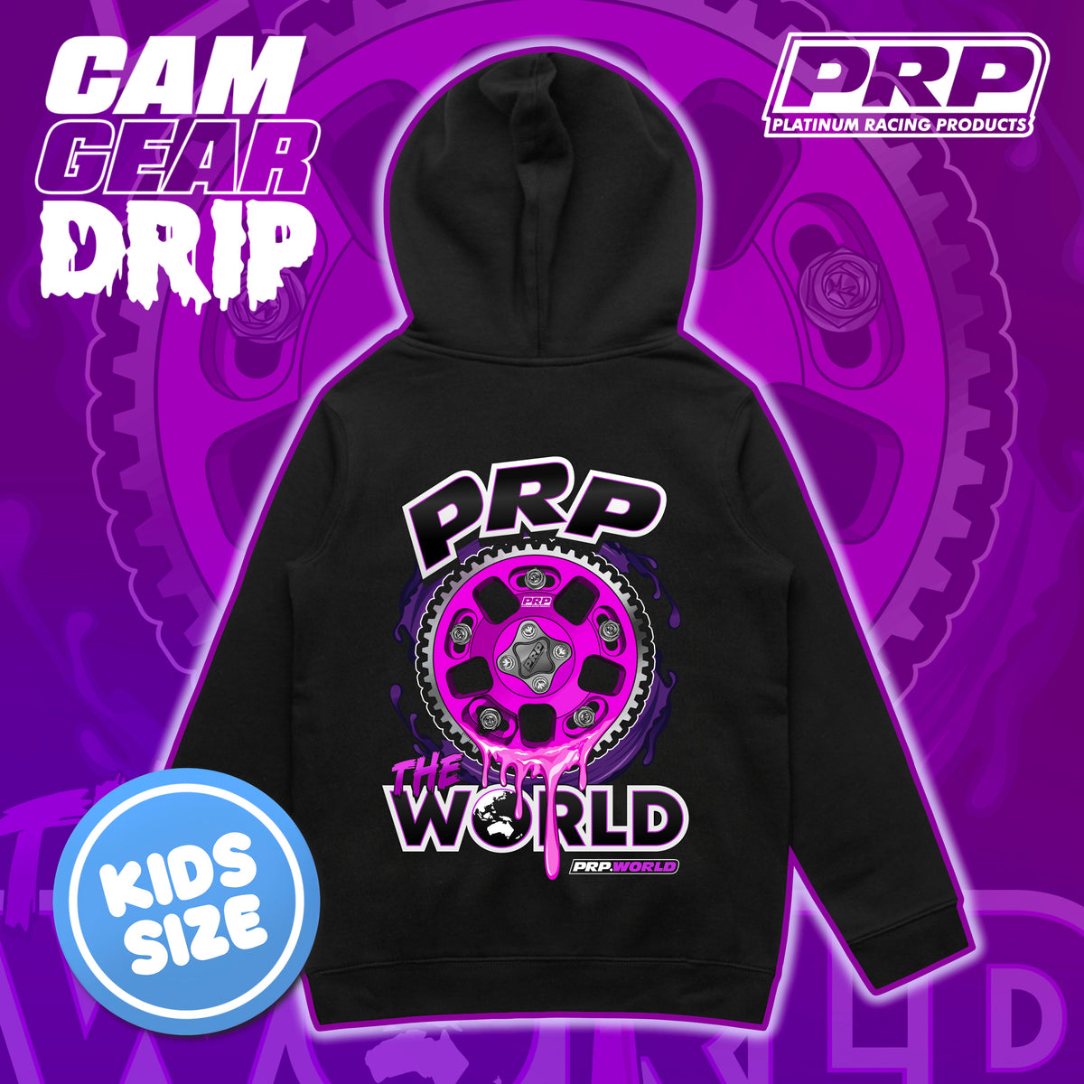 PRP Limited Edition Purple Cam Gear Drip Kids Hoodie — Platinum Racing ...