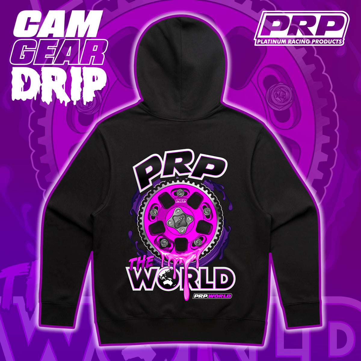 PRP Purple Cam Gear Drip Hoodie — Platinum Racing Products