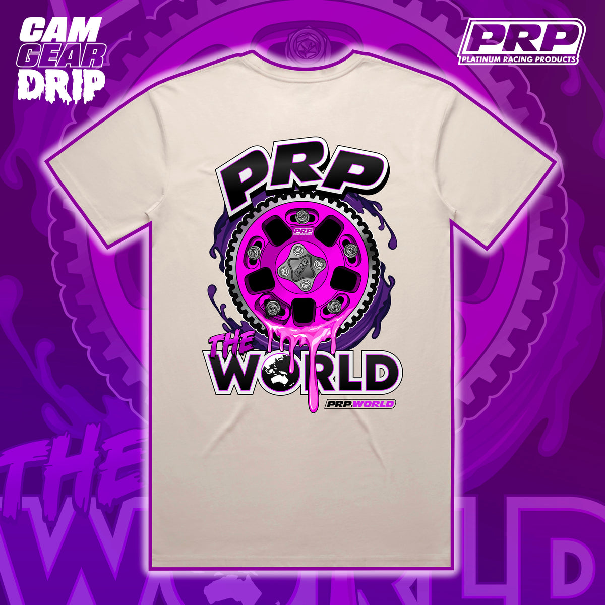 PRP Purple Cam Gear Drip Bone Shirt — Platinum Racing Products