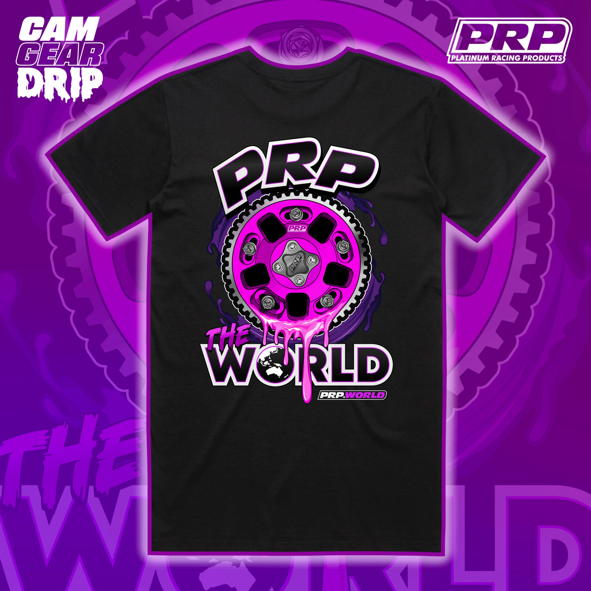 PRP Purple Cam Gear Drip Shirt — Platinum Racing Products