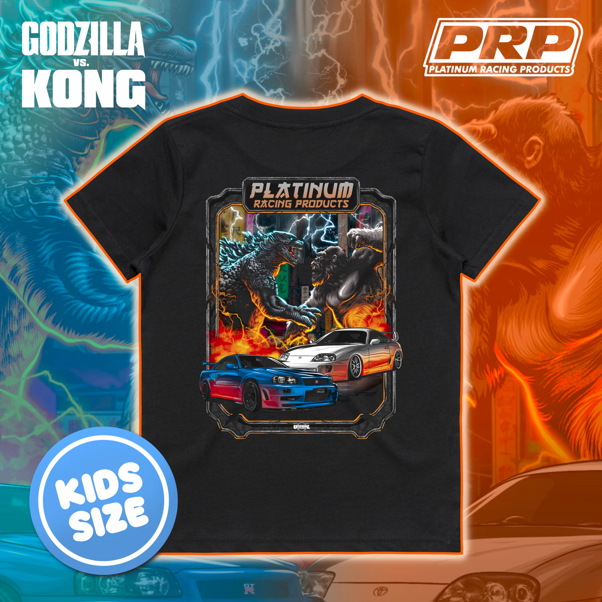 PRP Godzilla Vs Kong Kids Shirt — Platinum Racing Products