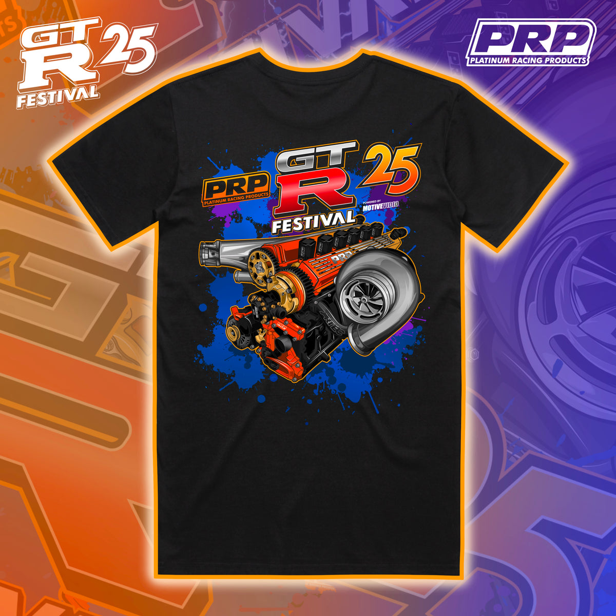 PRP 2025 GTR Festival Engine Shirt — Platinum Racing Products