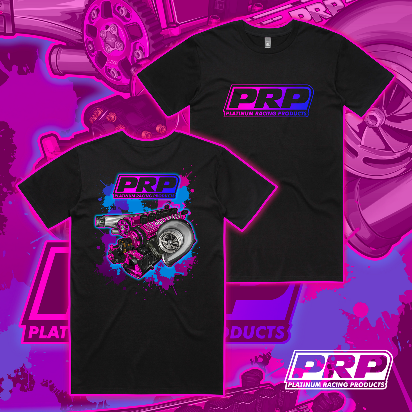 PRP RB26 Pink Engine Shirt — Platinum Racing Products