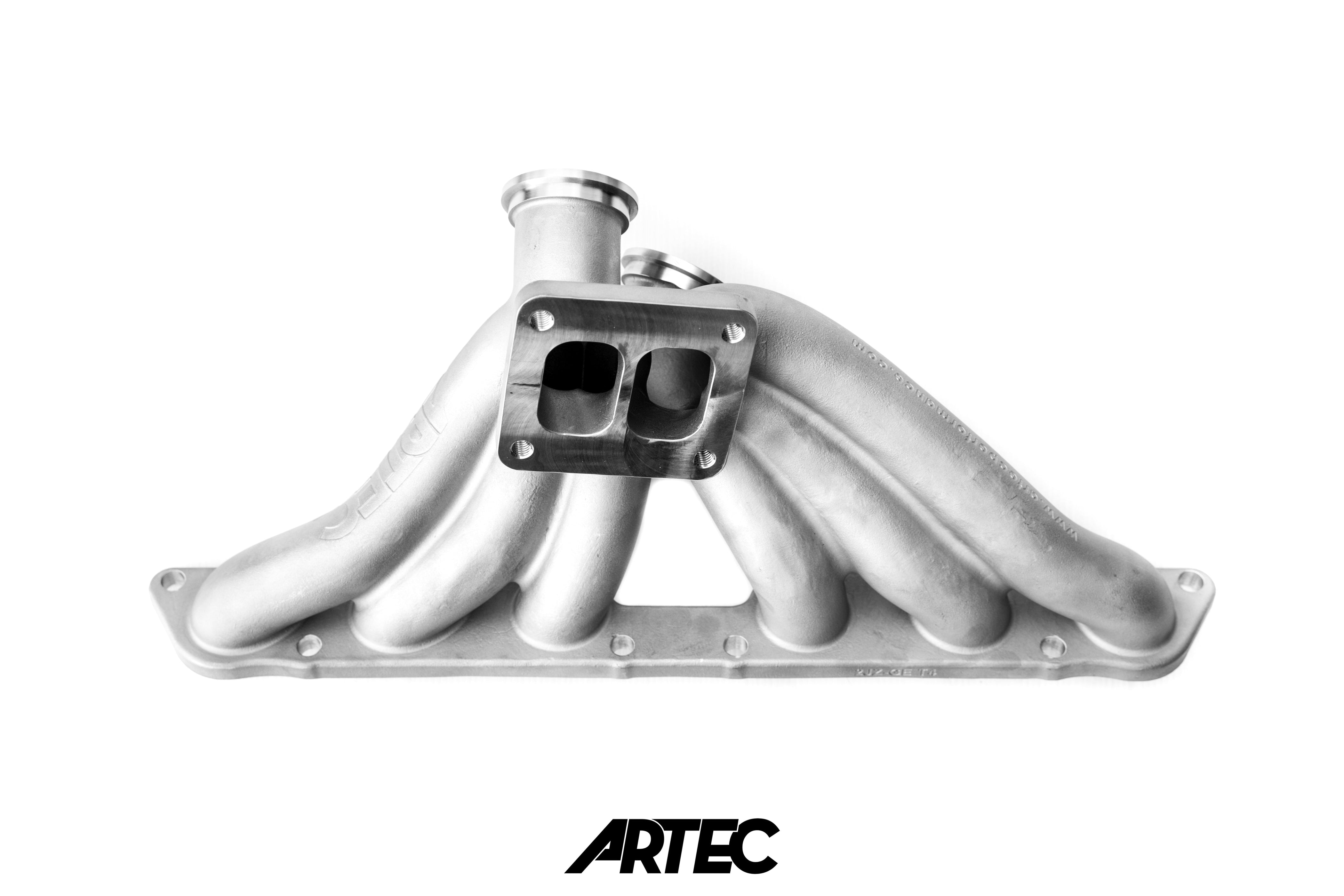 High Mount T4 Twin Gate Turbo Manifold to suit Toyota Non Turbo 2JZ GE ...