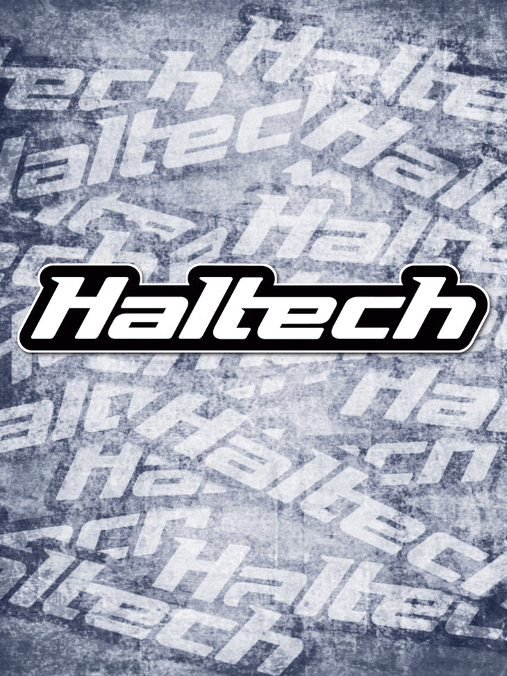 Haltech Logo Sticker Black and White HT-300111 — Platinum Racing Products